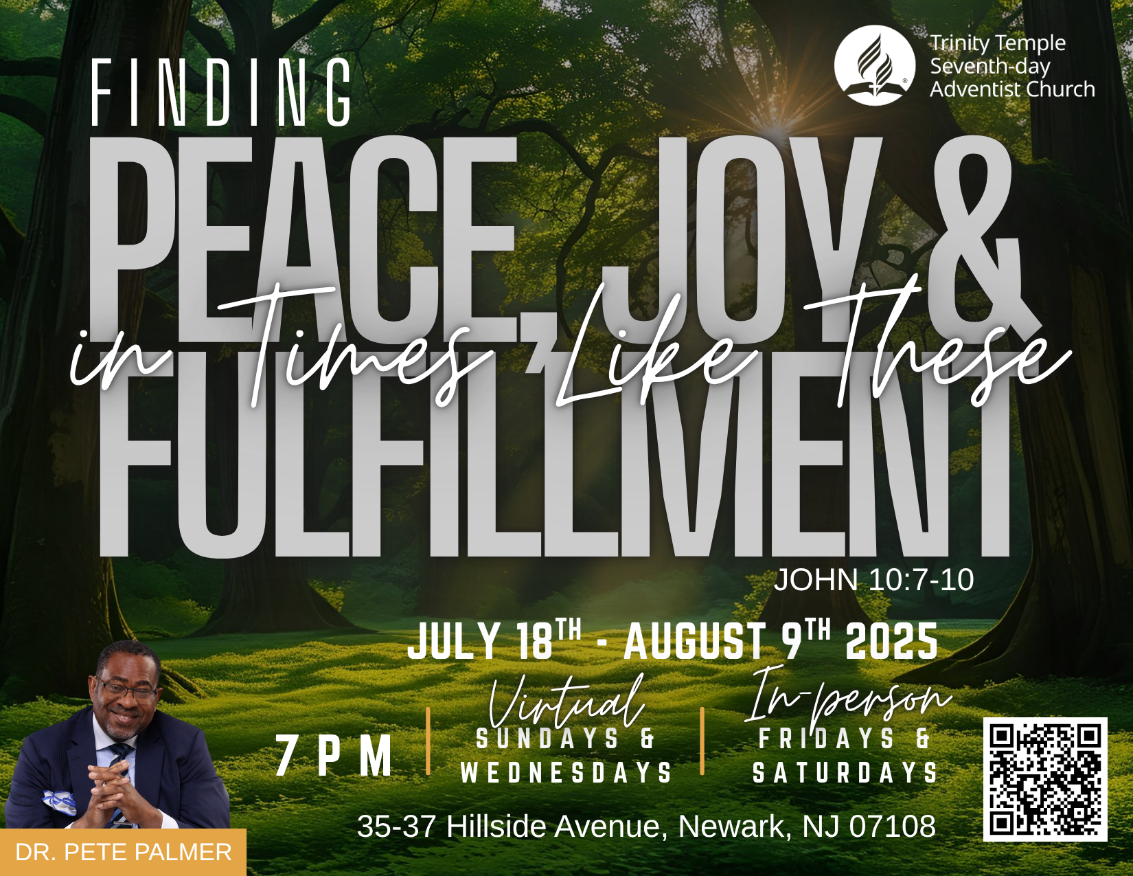“Finding Peace, Joy & Fulfilment In Times Like These” – Trinity Temple SDA Church