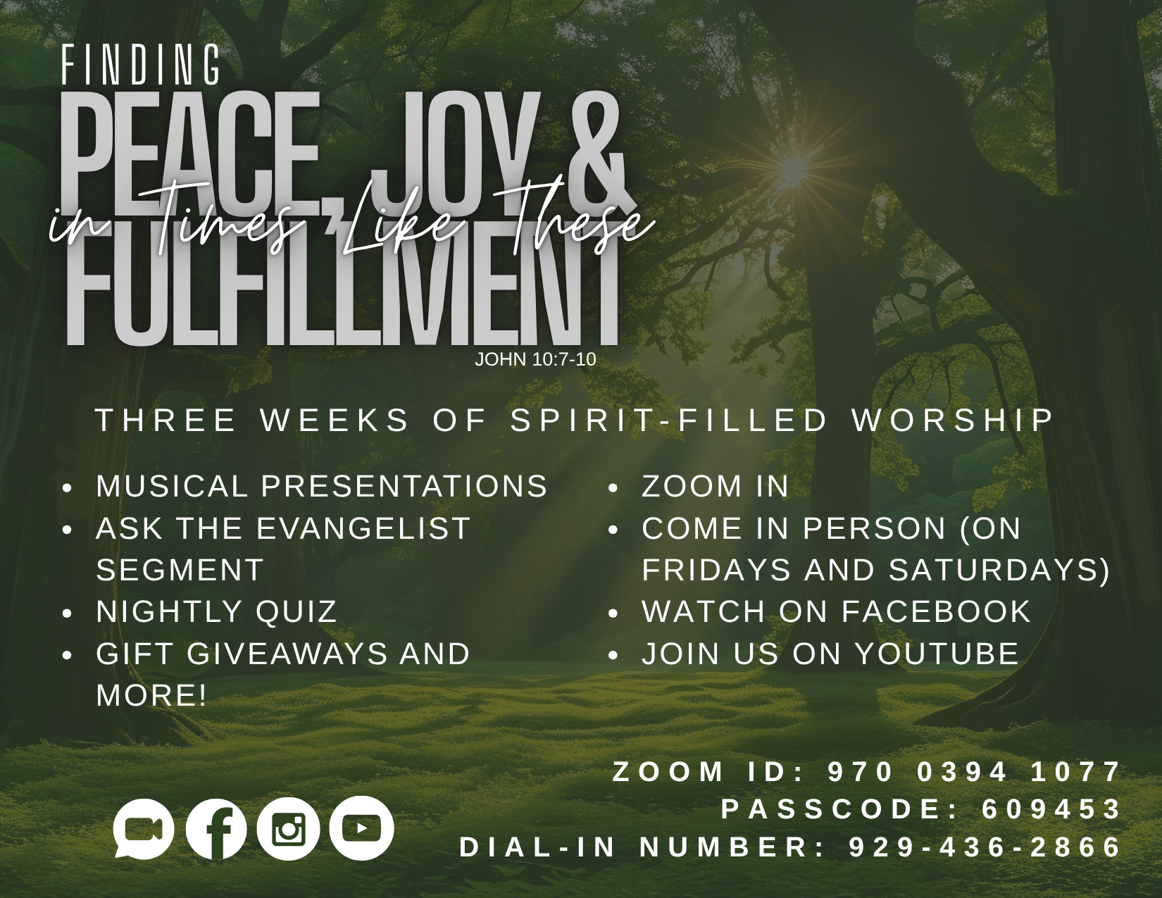 “Finding Peace, Joy & Fulfilment In Times Like These” – Trinity Temple SDA Church