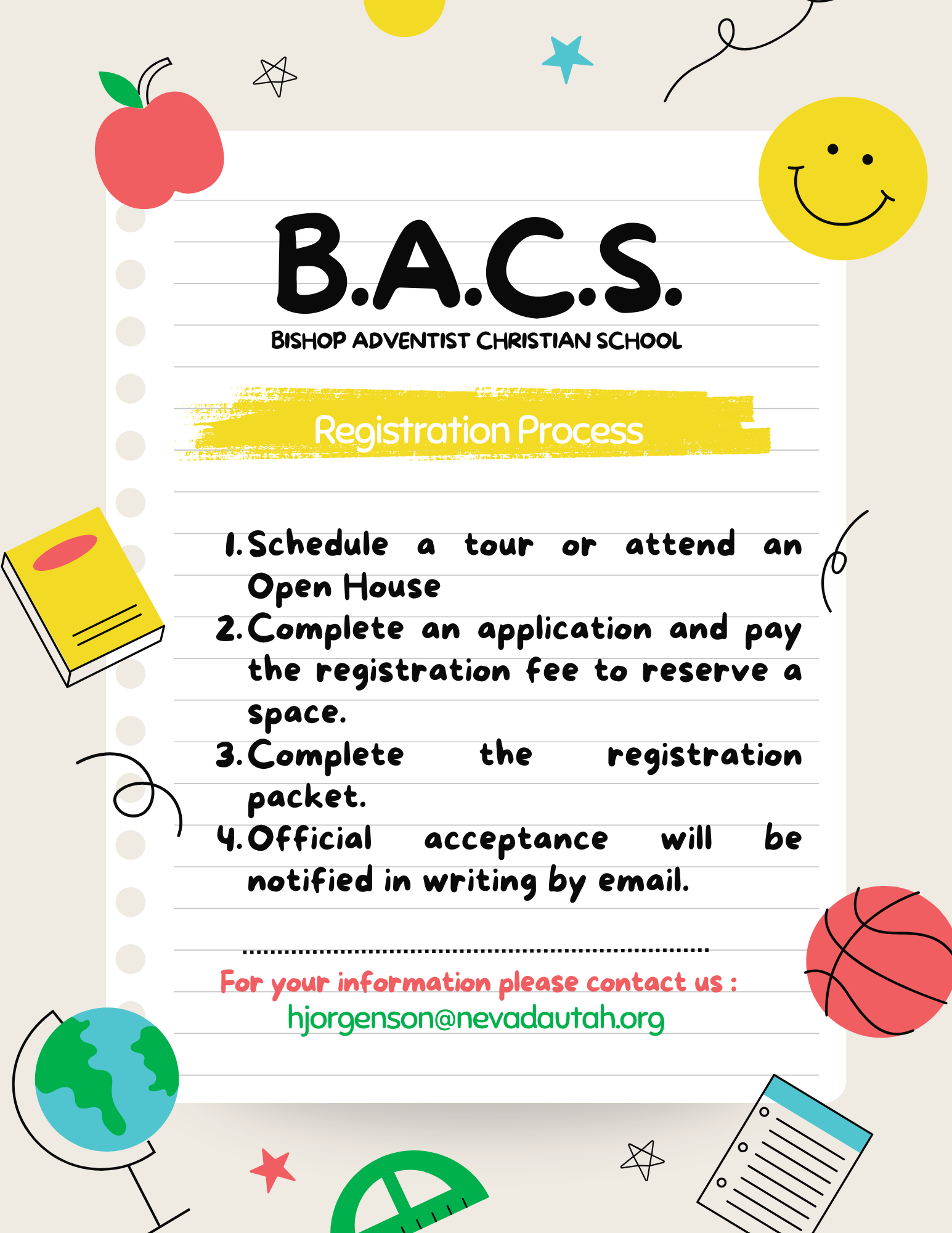 Registration Process – Bishop Adventist Christian School