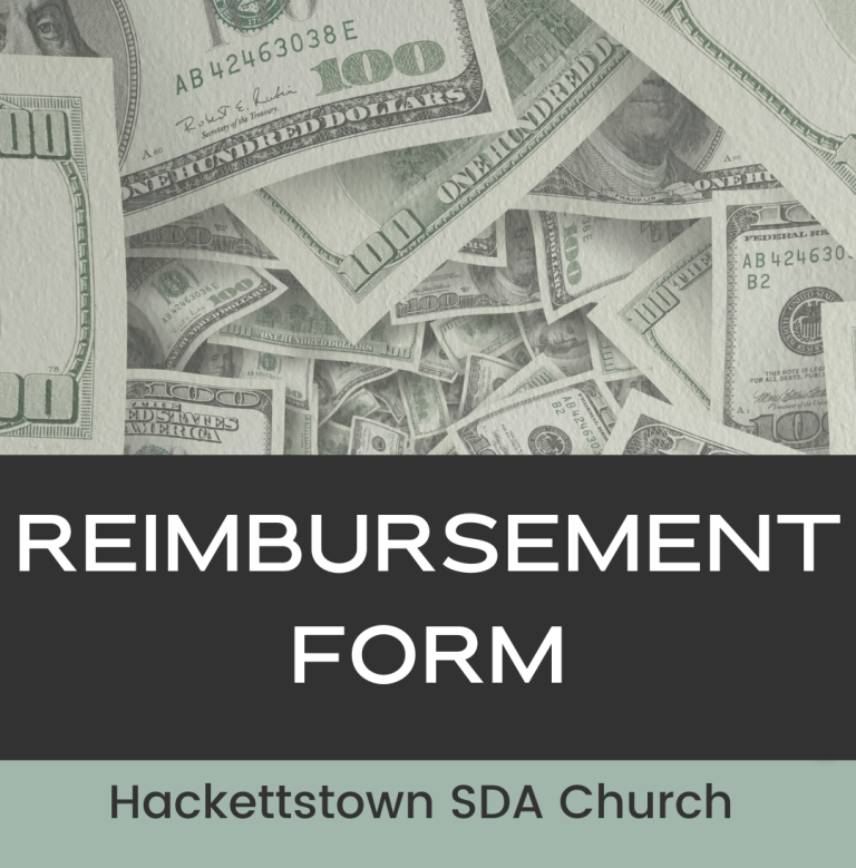Reimbursement Form – Hackettstown SDA Church