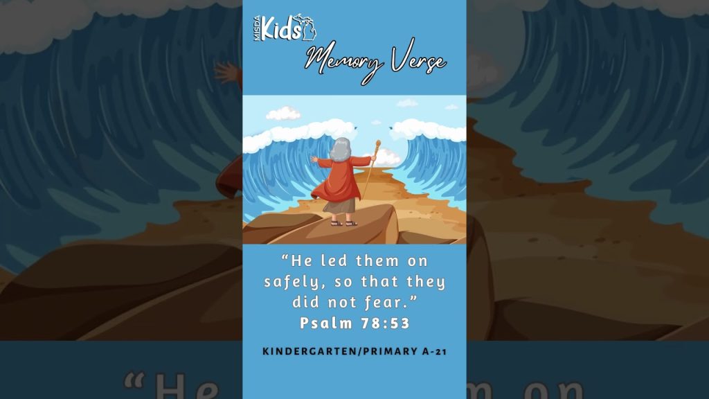 MISDA Kids Memory Verse Time: Kindergarten/Primary Psalm 78:53 ...