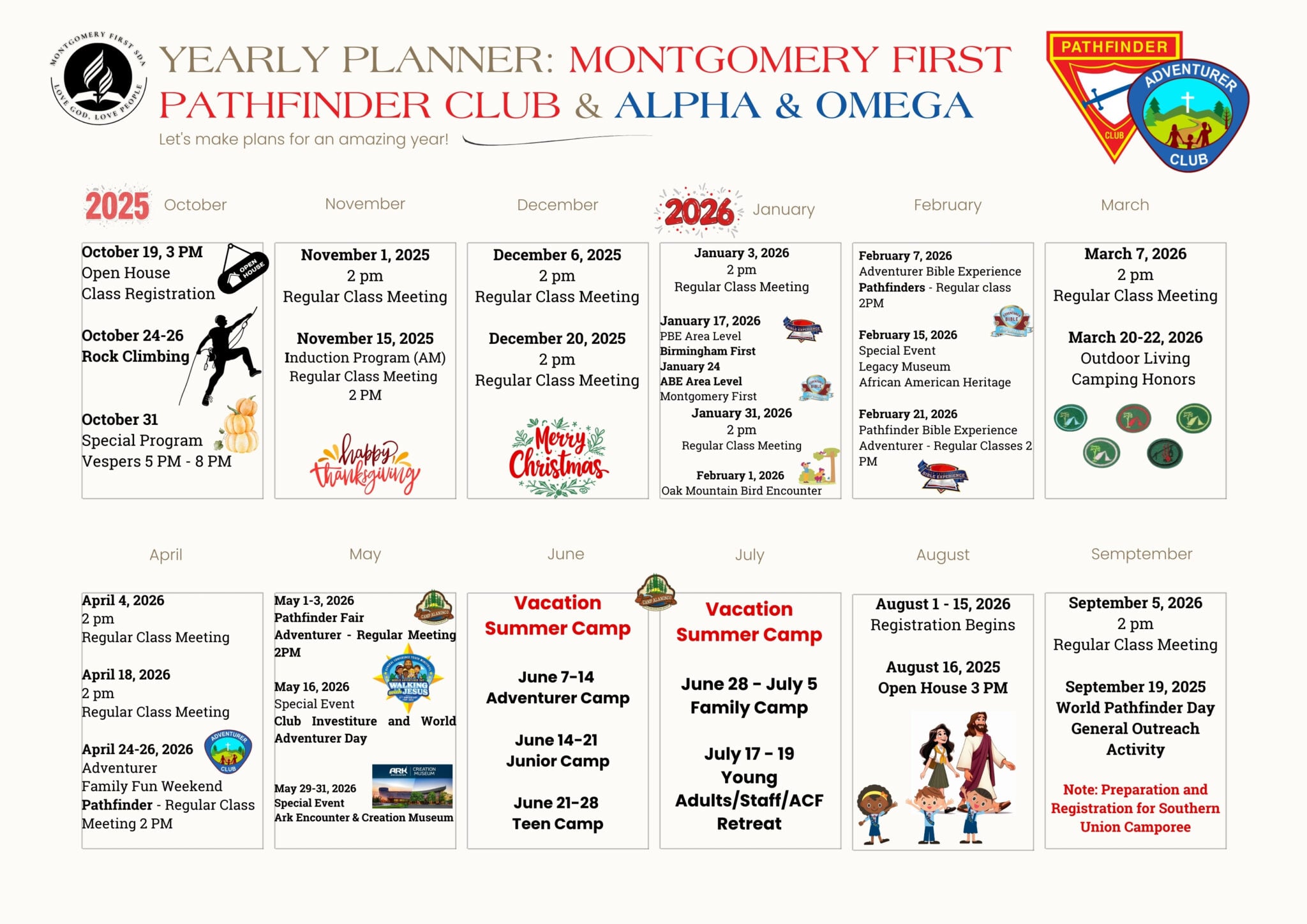 Adventurer & Pathfinder Club Ministries – Montgomery First SDA Church