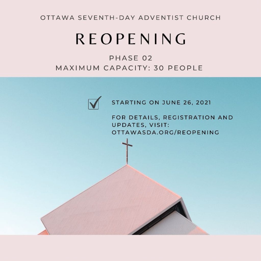 Church Reopening [Updated: June 23, 2021] – Ottawa Seventh-day ...