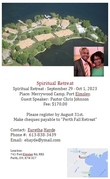 Spiritual Retreat | September 29-October 1, 2023 – Ottawa Seventh-day ...
