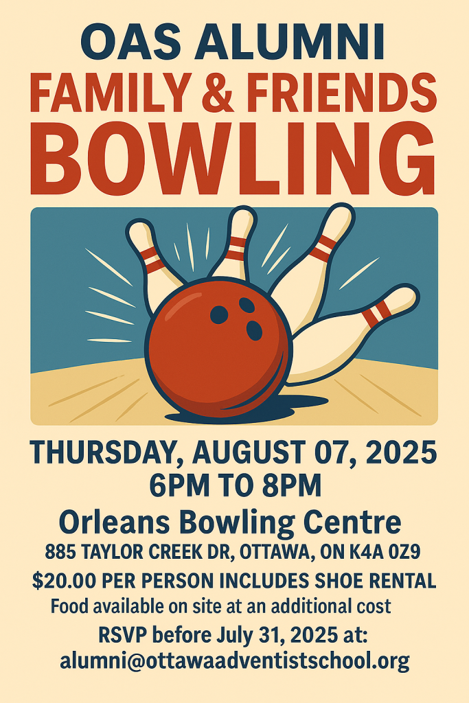 OAS Alumni Bowling | August 7, 2025 – Ottawa Seventh-day Adventist Church