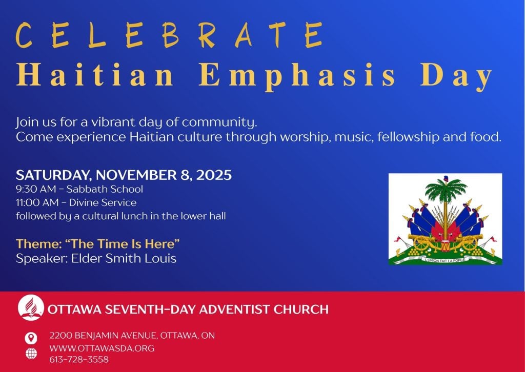 Haitian Emphasis Day | November 8, 2025 – Ottawa Seventh-day Adventist ...
