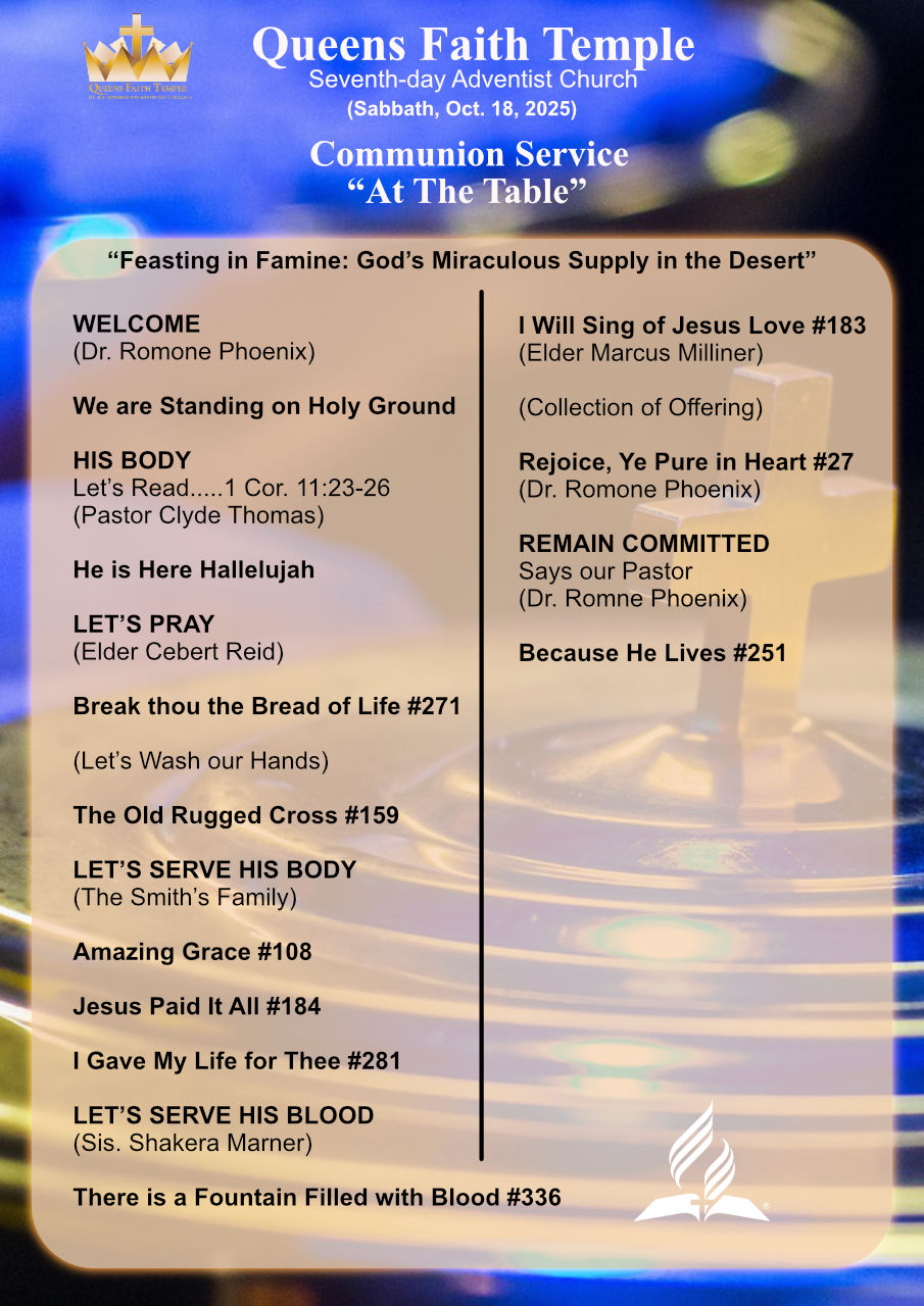 Bulletin – March 21, 2026 – Queens Faith Temple