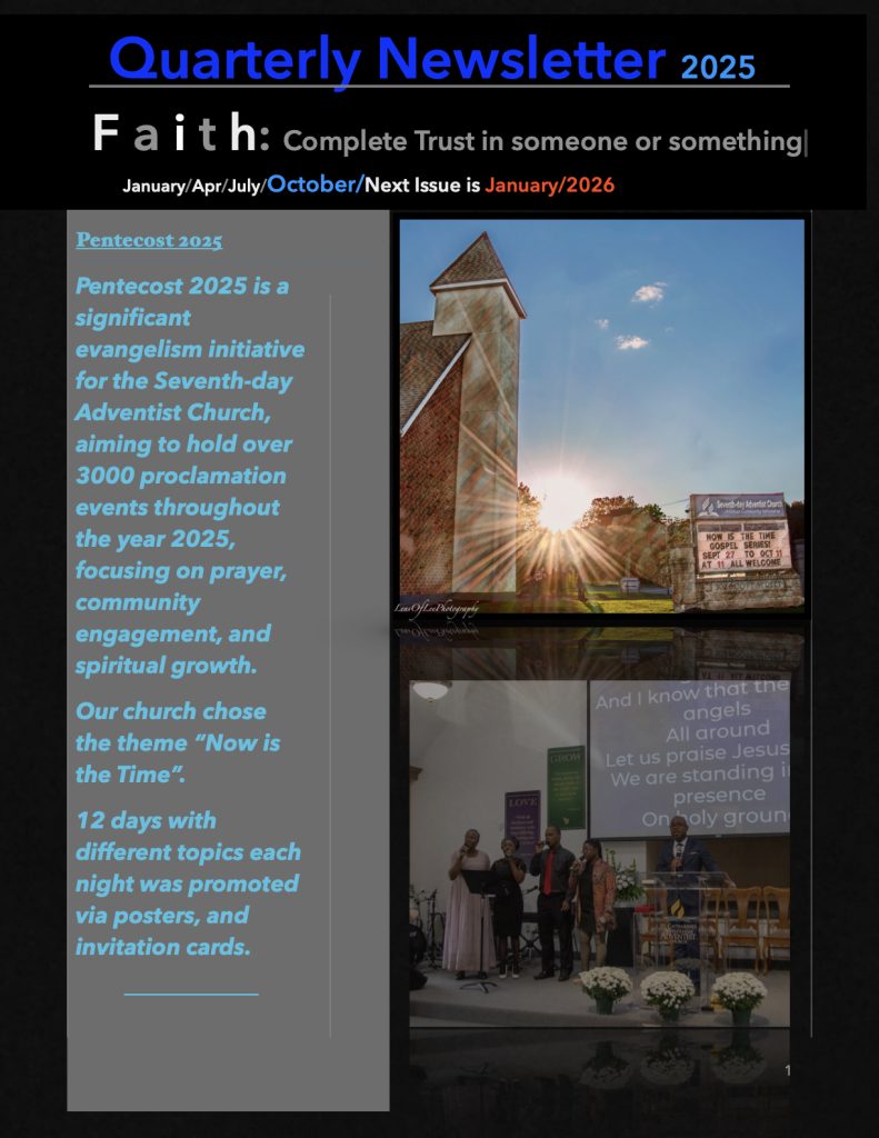 October 2025 Newsletter – St. Catharines Seventh-day Adventist® Church