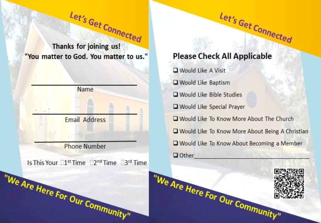 Greeters Guest collection – Thonotosassa SDA Church (Tsassa)