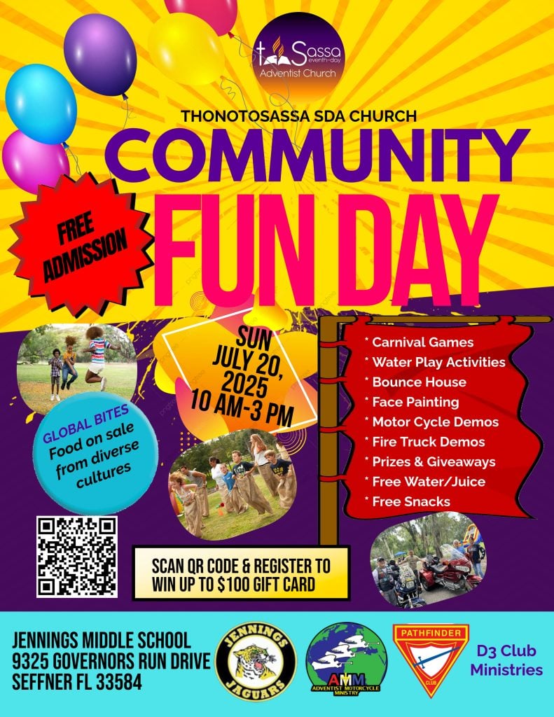 Community Fun Day 2025 Volunteer Signup – Thonotosassa SDA Church (Tsassa)
