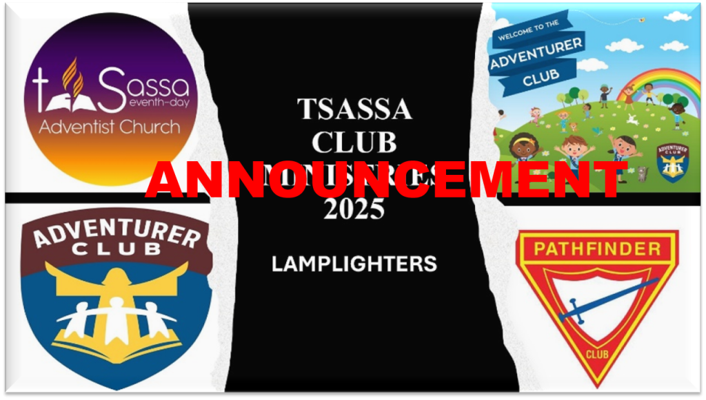 Club ministry announcement October 10 2025 – Thonotosassa SDA Church ...