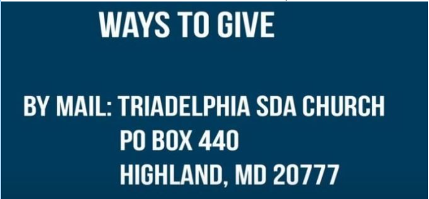 Remote Giving, Tithes and Offerings – Triadelphia Seventh-day Adventist ...