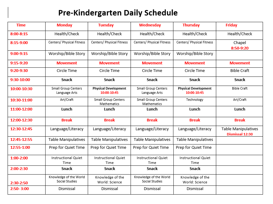 Pre-K – Oakview Preparatory School